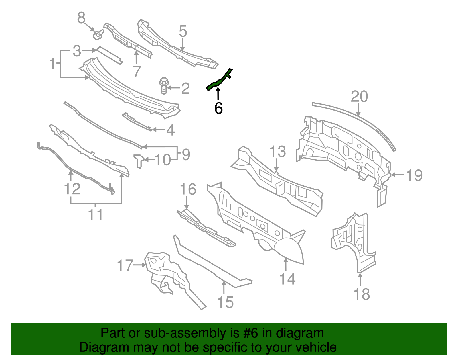 2011-2017 Nissan Juke Side Cover 66894-1KA3A | My Nissan Part