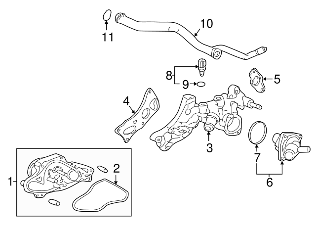 19411-5G0-A02 - Gasket, Front Water Passage (Nippon Leakless) - 2013 ...