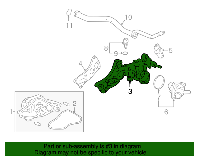 19410-5J6-A00 - Water Manifold 2016-2020 Honda | Honda Parts Online