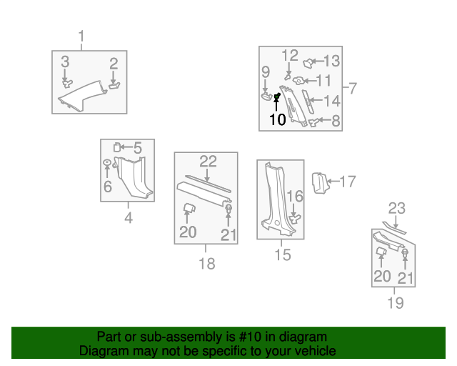 2008-2019 GM Upper Quarter Trim Bolt 94520320 | GMPartsDirect.com