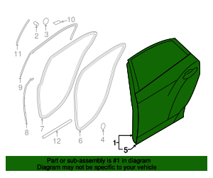 Genuine Door Shell for 2011-2016 Hyundai Equus | Part# 77004-3N000 ...