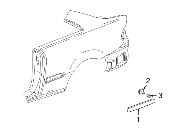 209-690-26-62-1693 - Body Side Molding 2003-2005 Mercedes-Benz ...