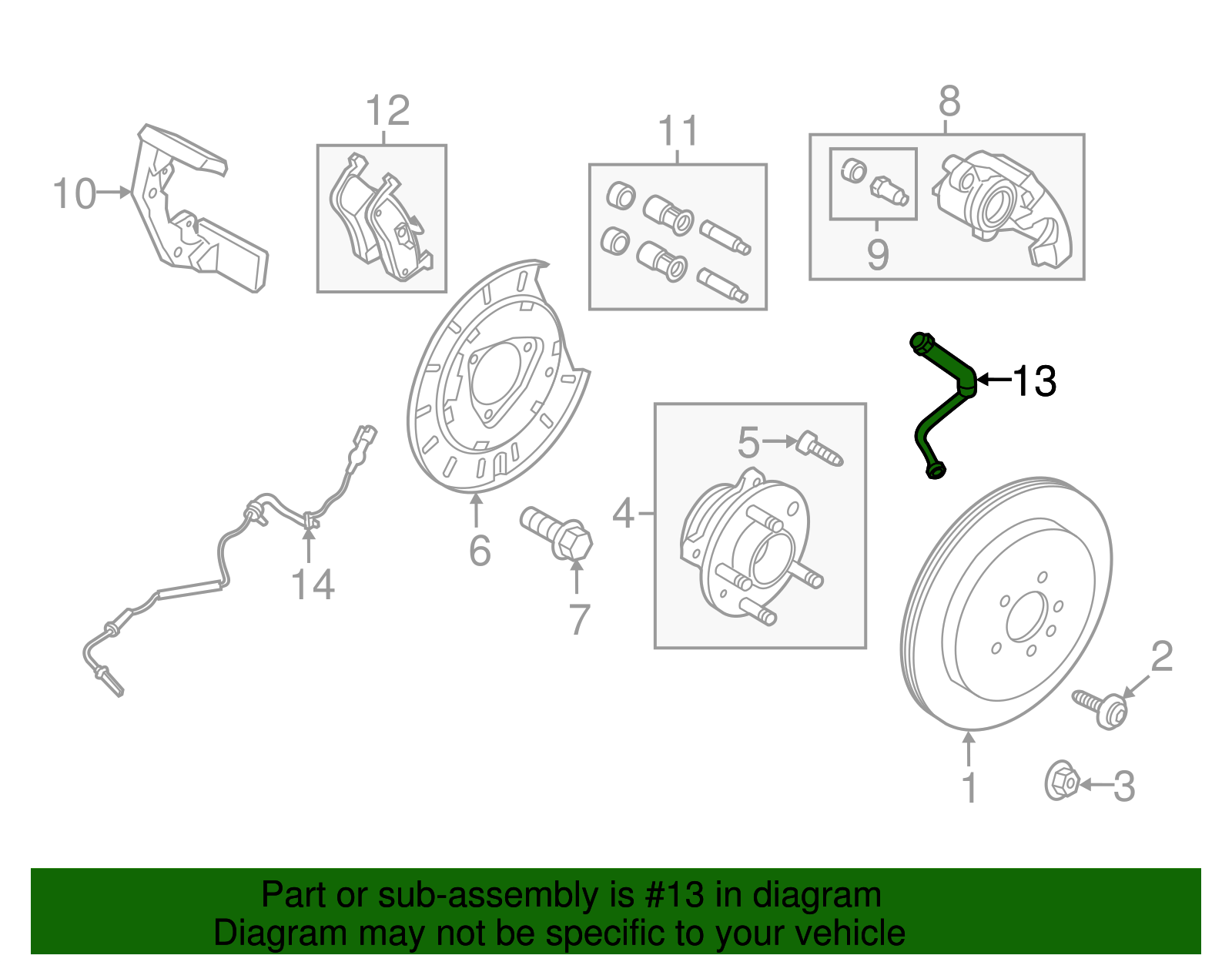 8A8Z-2A442-B - Brake Hose - 2009-2019 Ford | Lasco Auto Parts