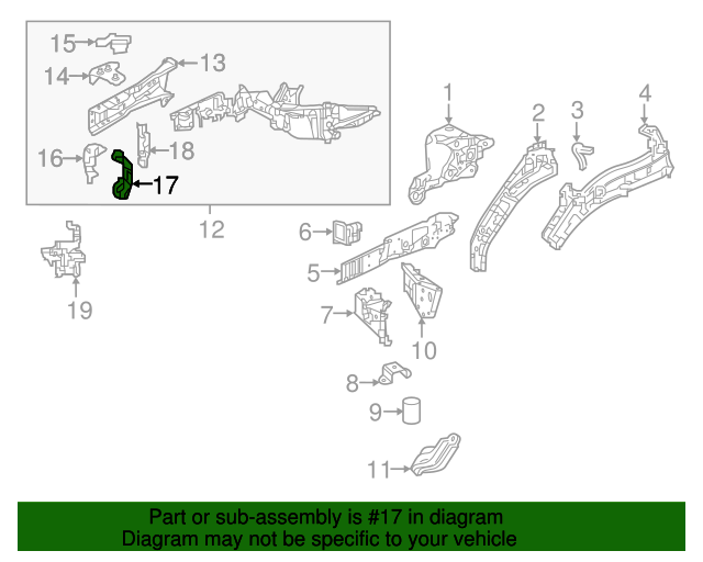 60946-T5R-A00ZZ - Patch, L Bumper Beam 2015-2020 Honda | Honda Parts Online