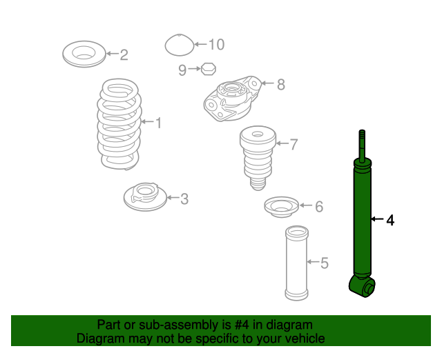 2009-2014 Volkswagen Jetta Shock Absorber 1K0-513-029-HT | OEM Parts Online