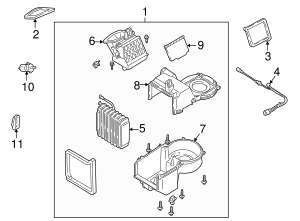 2001-2007 Ford Evaporator Assembly 6L8Z-19850-AA | TascaParts.com