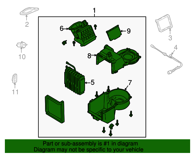 2001-2007 Ford Evaporator Assembly 6L8Z-19850-AA | TascaParts.com