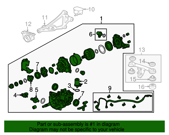 41200-54A-J00 - Carrier Assembly Rear Differential - 2019 2020 Honda HR ...