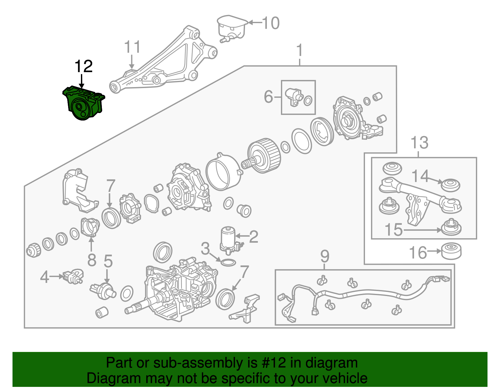 50710-T7X-A01 - 2016-2022 Honda HR-V - Rubber Assembly A Rear Differential Mounting | Genuine ...