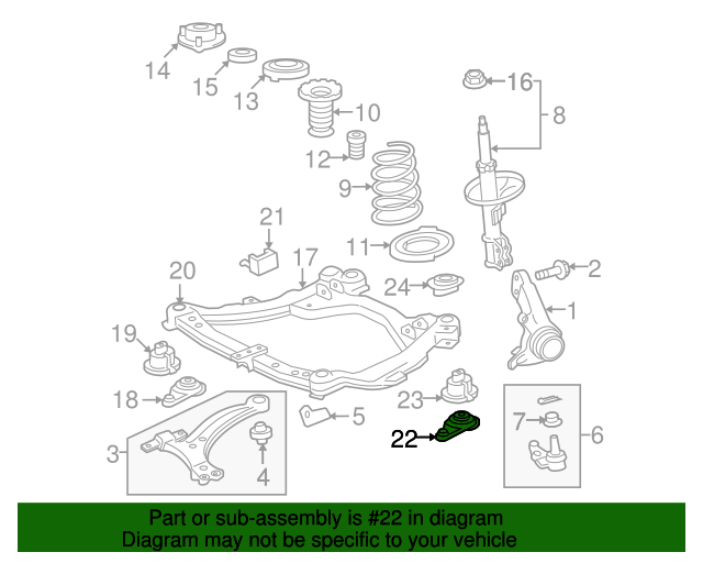 2009-2015 Toyota Venza Rear Brace 51023-0T010 | Toyota Parts Center