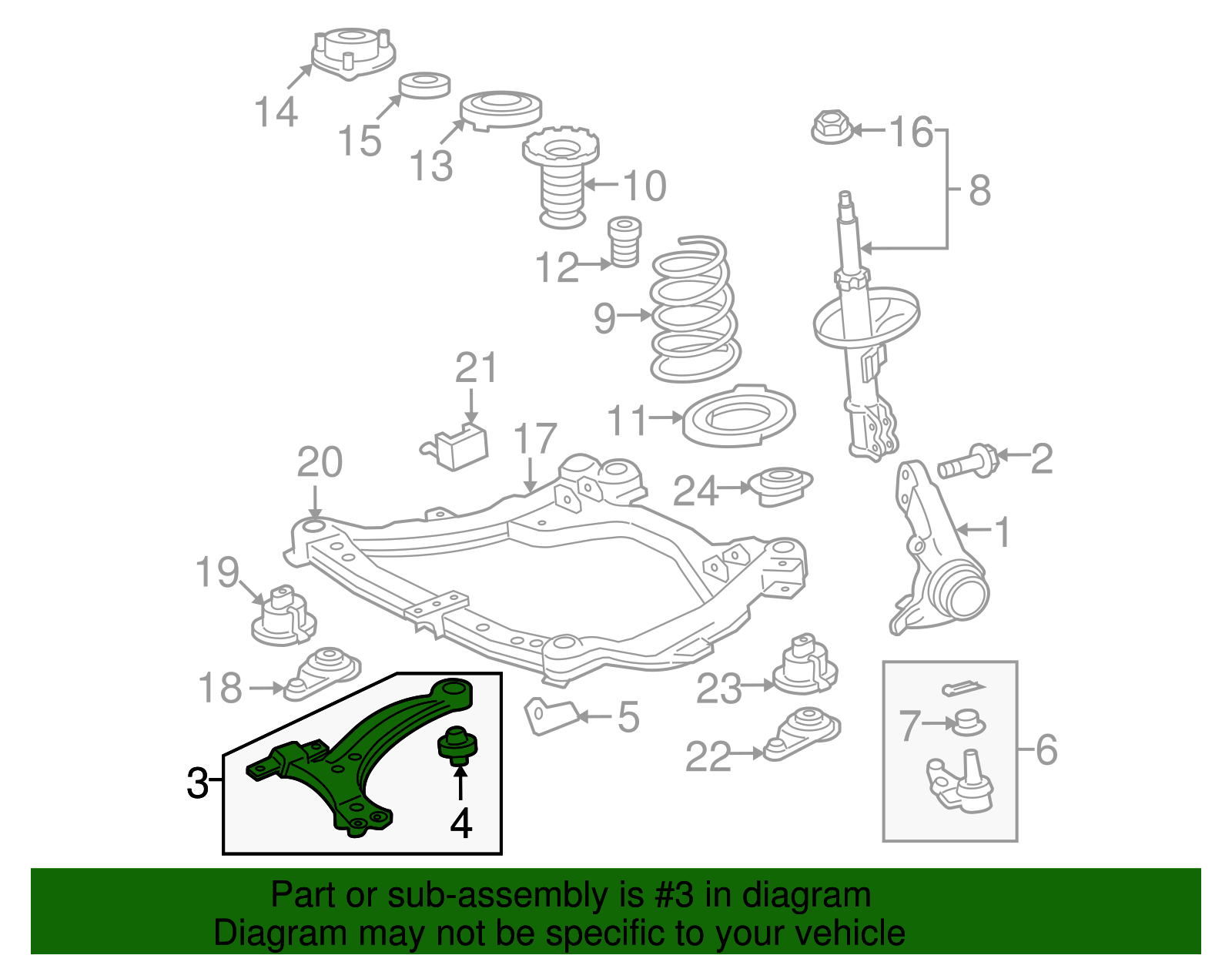 48068-0E050 - Control Arm 2008-2016 Toyota | Longo Toyota Parts