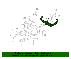 51647138401 - 2009-2012 BMW Lamp Mount Bar (51-64-7-138-401) | BMW of ...
