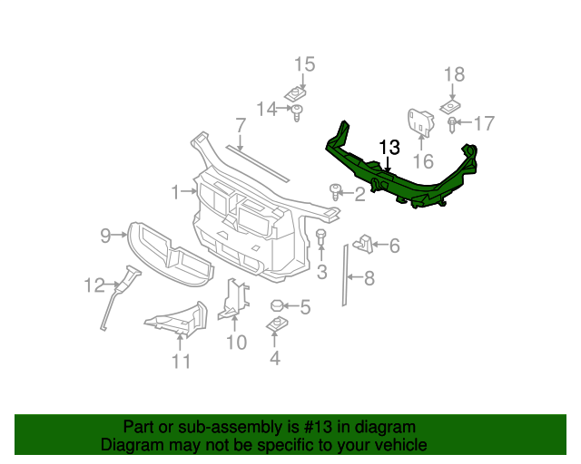51647138401 - 2009-2012 BMW Lamp Mount Bar (51-64-7-138-401) | BMW of ...
