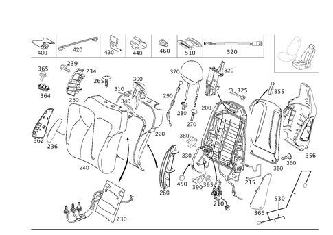 Left Seat for 2003 Mercedes-Benz CLK 320 | Mercedes-Benz USA Parts