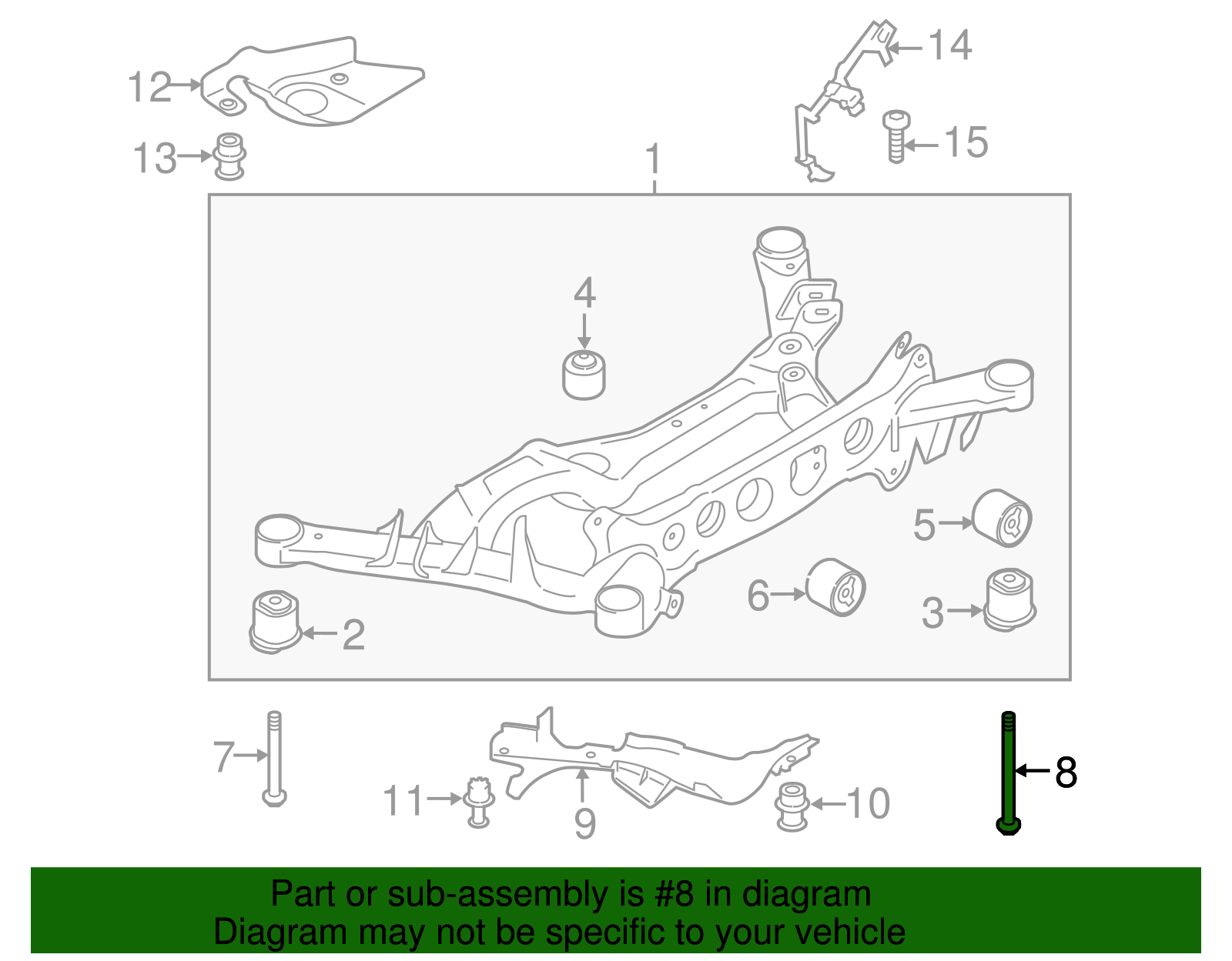 2015-2024 Porsche Macan Suspension Cross-Member Rear Bolt WHT-004-756 ...