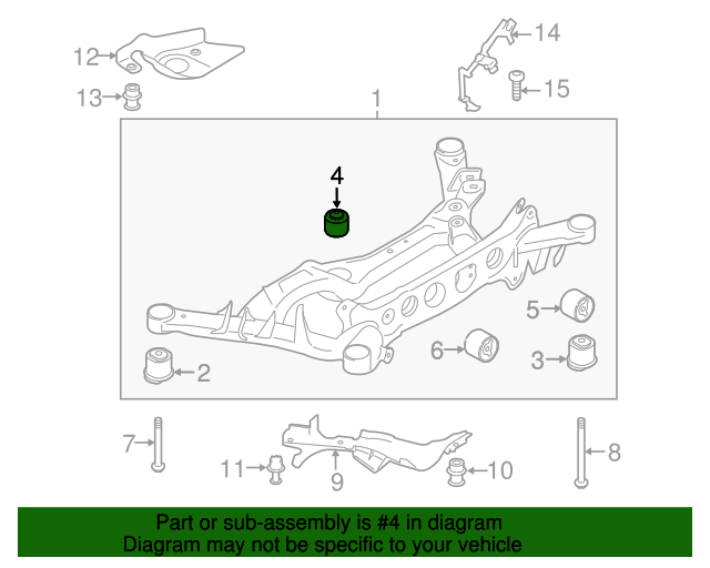 2015-2024 Porsche Macan Suspension Cross-Member Front Mount 95B-599-381 ...