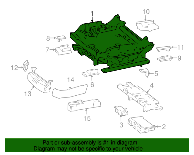000-910-54-04 - Seat Track Adjust Mechanism 2015-2021 Mercedes-Benz ...