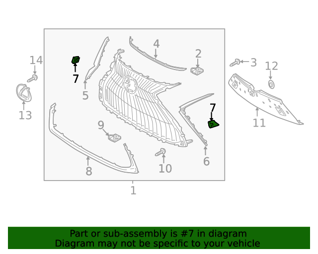 2018-2022 Lexus Side Molding Clip 90467-08229 | Genuine Lexus Parts