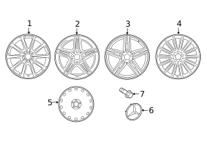 177-401-15-00-7X44 - Wheel AMG 5-Twin-Spoke 45.7 Cm (18 Inch) 2019-2023 ...