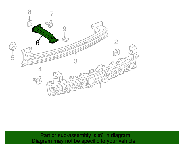 2017-2019 GMC Acadia Rear Bumper Lower Fascia Bracket 84109981 GM ...