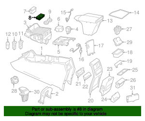 166-683-03-94 - Console Cup Holder Bezel 2016-2019 Mercedes-Benz ...