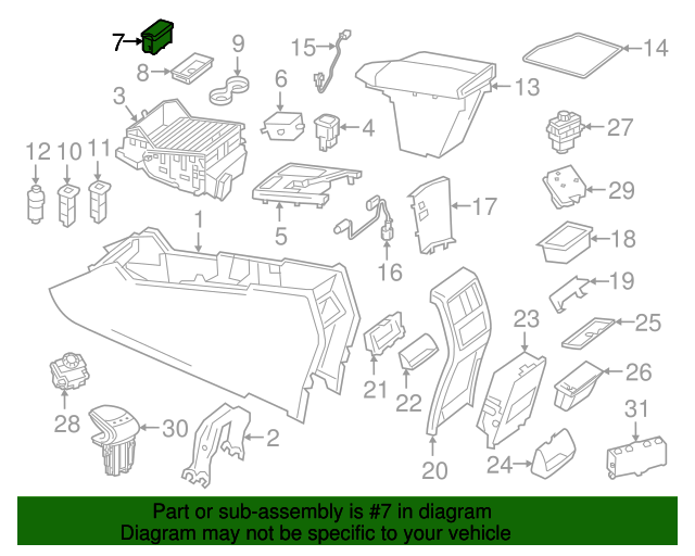 166-810-03-30 - Ashtray 2016-2019 Mercedes-Benz | Mercedes-Benz USA Parts