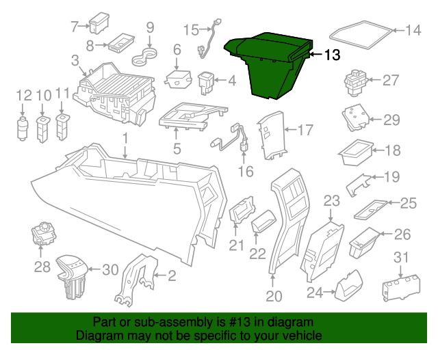 166-680-42-03-9E38 - Armrest 2016-2019 Mercedes-Benz | Mercedes-Benz ...