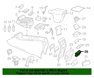 166-810-04-30 - Ash Tray 2016-2019 Mercedes-Benz | AutoNationParts.com
