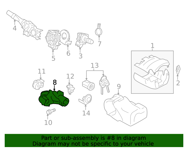 2012-2023 Subaru Ignition Assembly 83133FJ000 | Subaru Parts Store