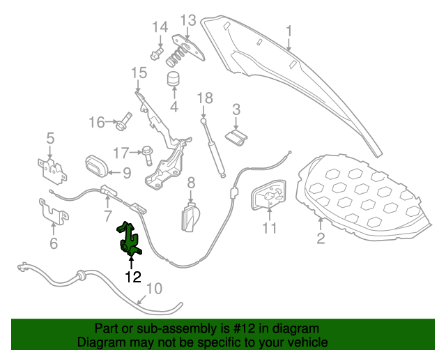2007-2016 Volvo Safety Catch 31425789 | TascaParts.com