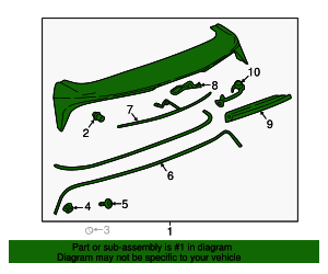 Primed Rear End Spoiler 84679998 | GMPartsDirect.com