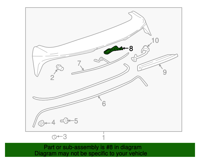 2018-2023 Buick Enclave Windshield Washer Liftgate Extension Rear Hose ...