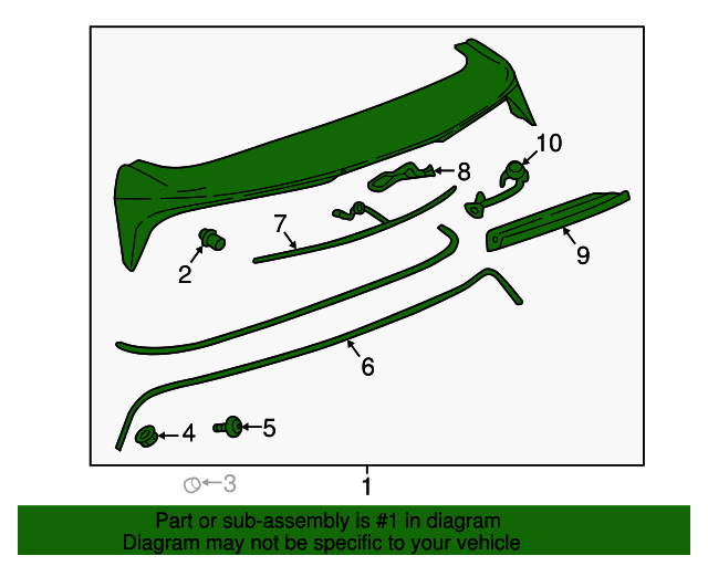 Primed Rear End Spoiler 84679998 | GMPartsDirect.com