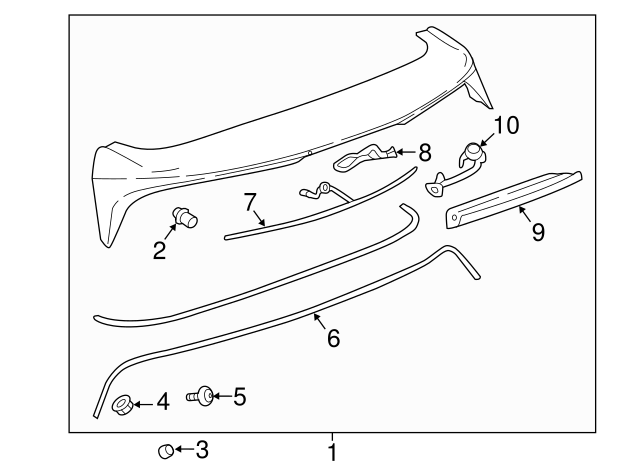 2018-2022 Buick Enclave Rear End Spoiler Tape 84255176 | GMPartsDirect.com