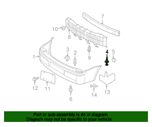 2007-2017 Mopar Bumper Cover Fastener 04806334AA | Mopar Parts Canada