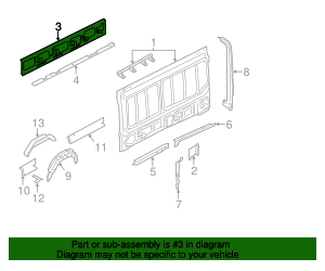 Rail Assembly Roof Side NK3Z-6151213-A | TascaParts.com