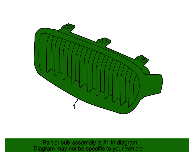 Genuine BMW 51-11-7-464-494 | Grille | FREE Shipping on Most Orders ...