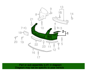 2008-2011 Cadillac STS Front Bumper Cover 19178894 GM | GMPartsDirect.com