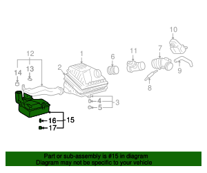 1999-2001 Hyundai Sonata Intake Duct 28220-38004 | Hyundai Wholesale Direct