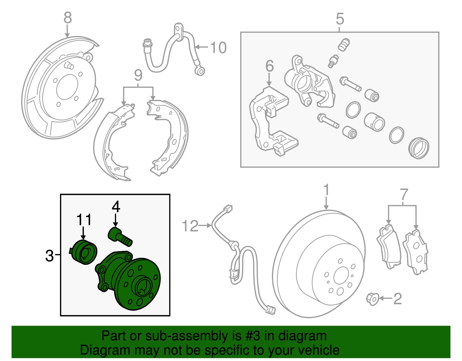 2012-2018 Toyota Hub & Bearing Assembly 42460-06070 | Toyota Parts Center