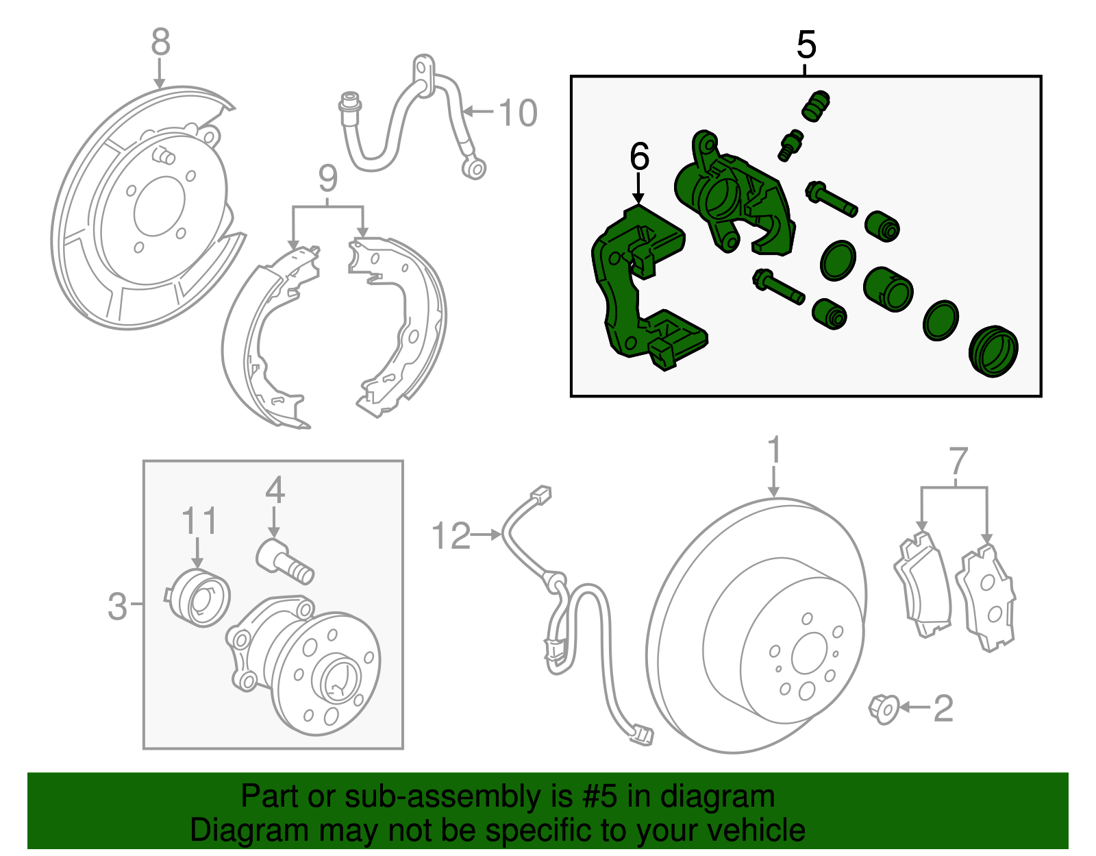47850-06110 - Caliper Assembly - 2012-2018 Toyota | Toyota Parts Delivered