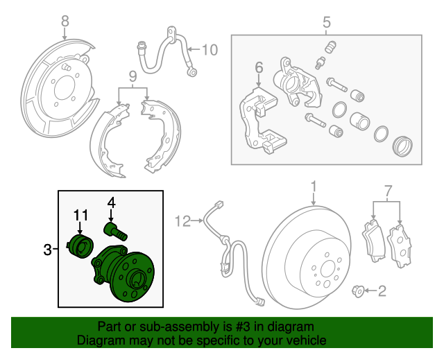 2012-2018 Toyota Hub & Bearing Assembly 42460-06070 | OEM Parts Online