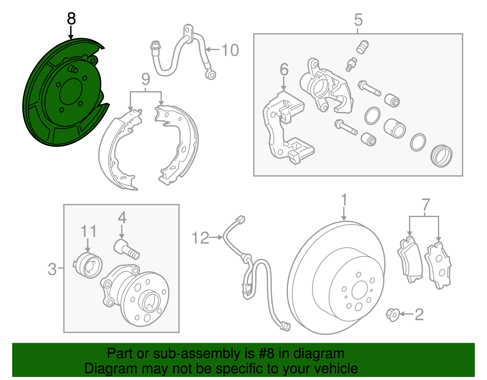 2012-2018 Toyota Backing Plate 46504-06080 | OEM Parts Online