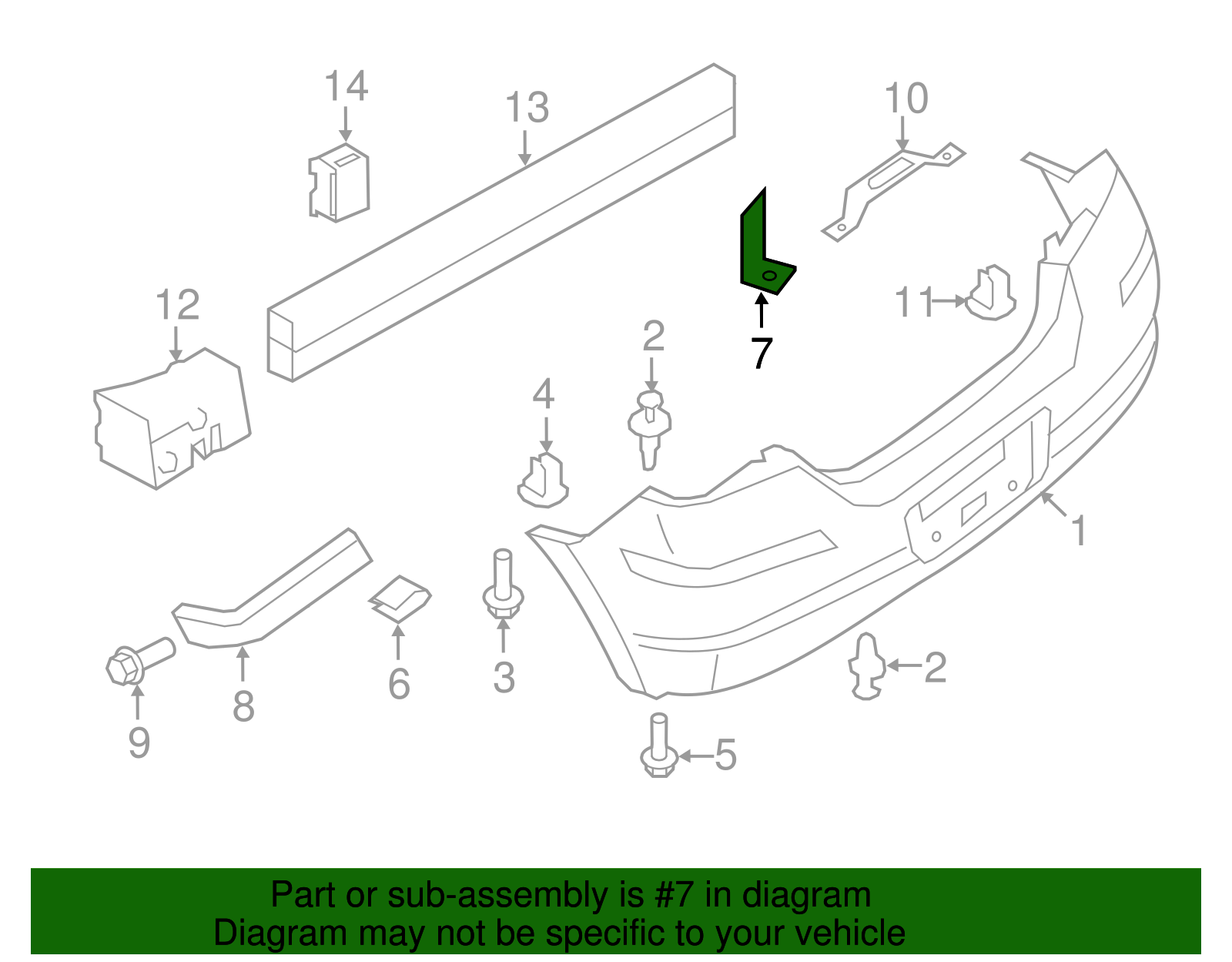 2007-2012 Nissan Versa Rear Body Panel Bracket 79185-EL030 | CMA's ...