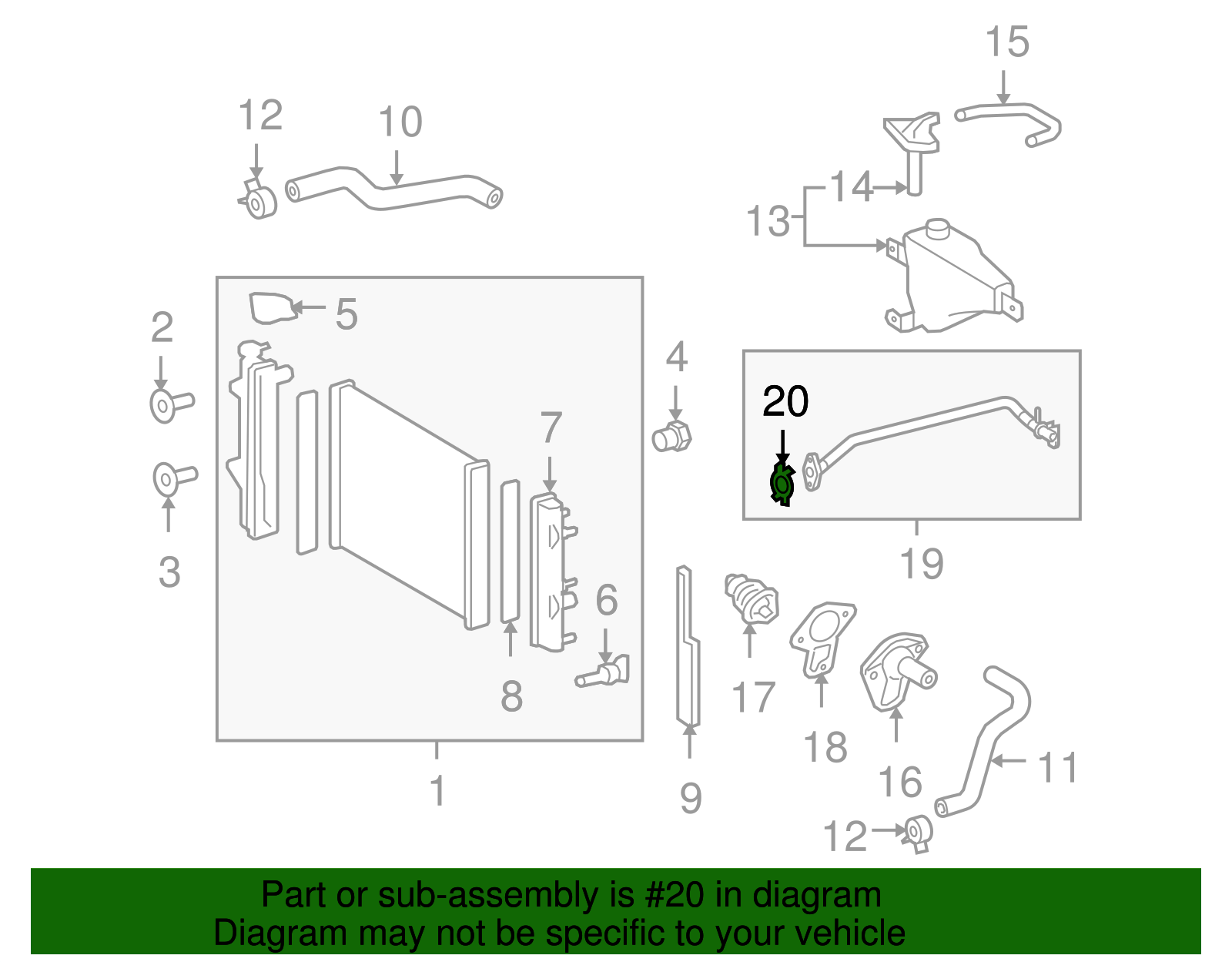 Genuine Toyota Engine Coolant Pipe Gasket part# 16258-75010 for 2005 ...