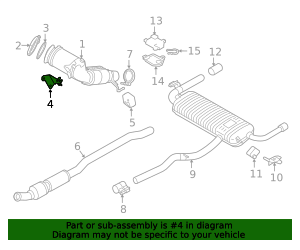 18328484348 - 2019-2022 BMW Converter & Pipe Bracket (18-32-8-484-348 ...