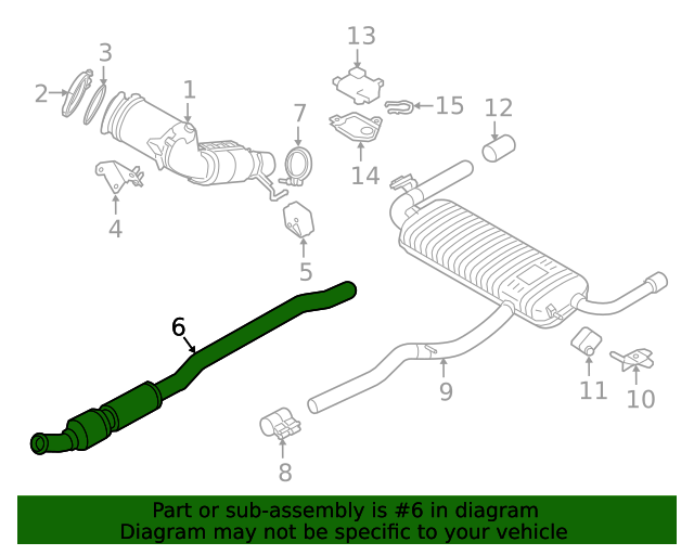 Genuine BMW 18-30-8-636-395 | Center Pipe | FREE Shipping on Most ...