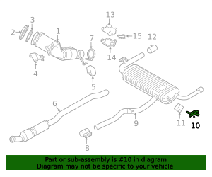 18308673214 - 2016-2023 BMW Rear Muffler Hanger (18-30-8-673-214) | BMW ...