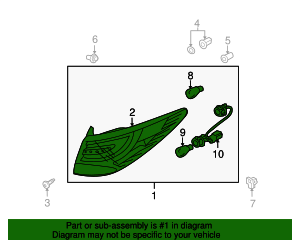 2010-2015 Hyundai Tucson Tail Lamp Assembly 92402-2S050 | OEM Parts Online