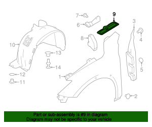 2017-2019 Infiniti QX30 Drip Channel Insulator 638A2-5DA1A | OEM Parts ...